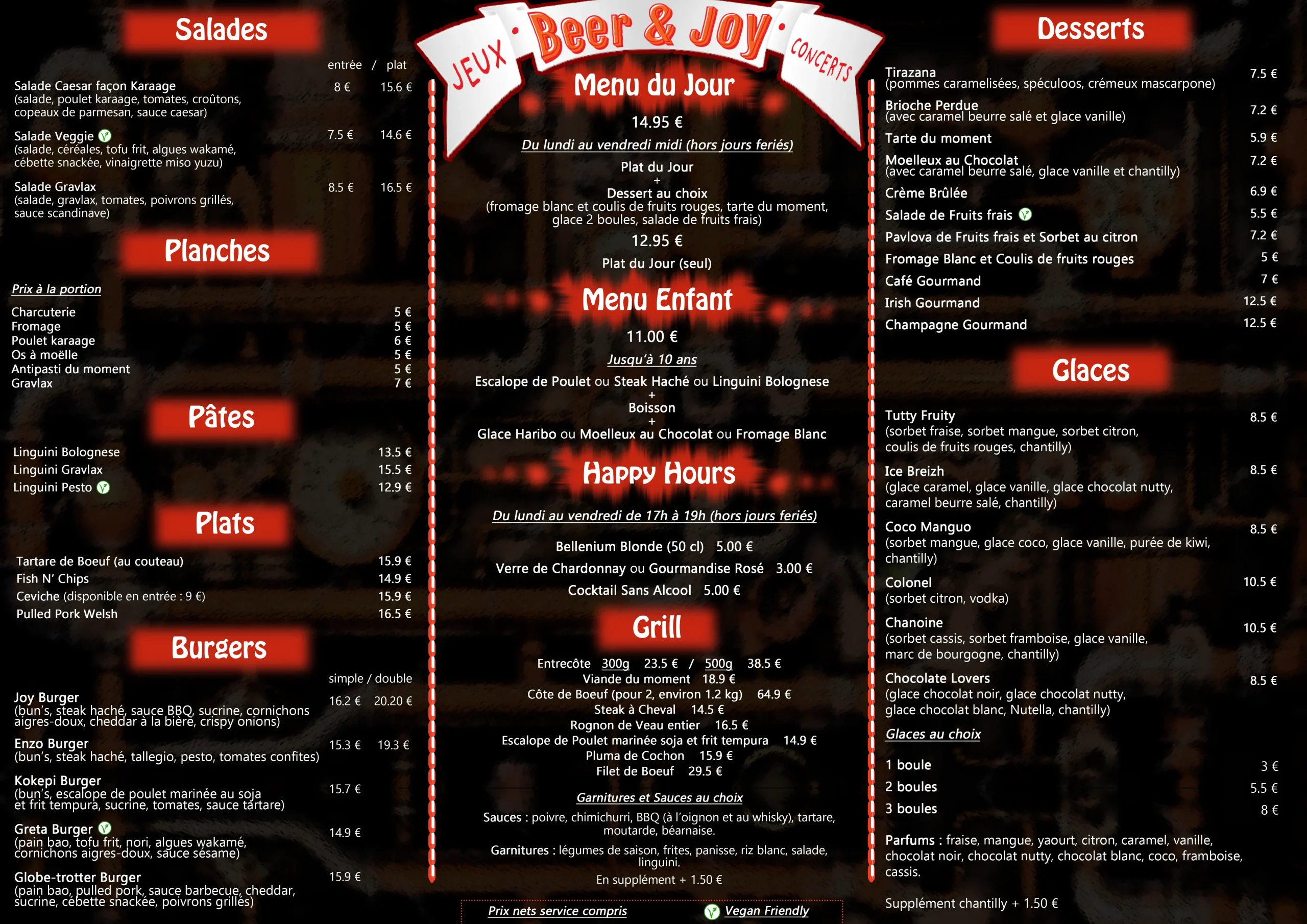 Notre Menu - Restaurant et Bar à Bières à Dijon | Beer & Joy